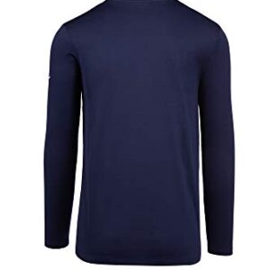 Mizuno Men's Long Sleeve Tee, Navy, Large