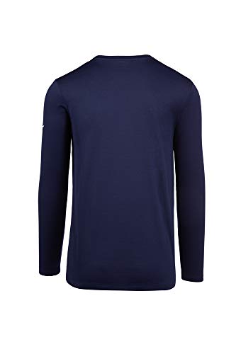 Mizuno Men's Long Sleeve Tee, Navy, Large