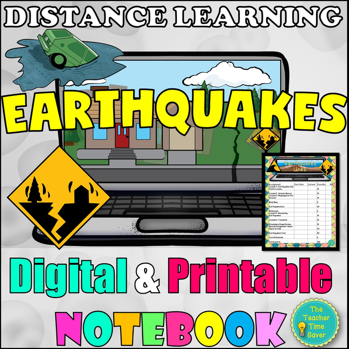 Earthquakes Science Digital Interactive Notebook