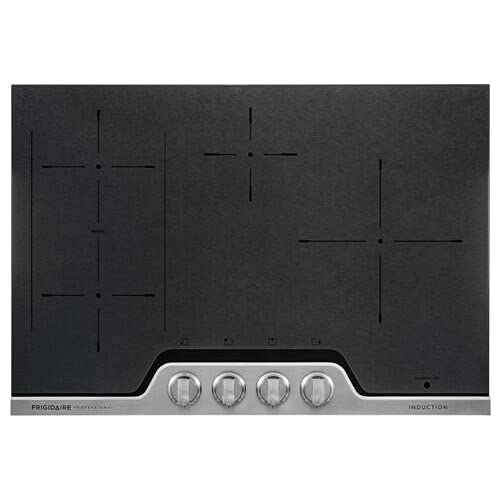 Frigidaire Professional FPIC3077RF 30" ADA Compliant Induction Cooktop with 4 Elements, PowerPlus Induction Technology, SpacePro Bridge Element, and Knob Controls: Stainless Steel