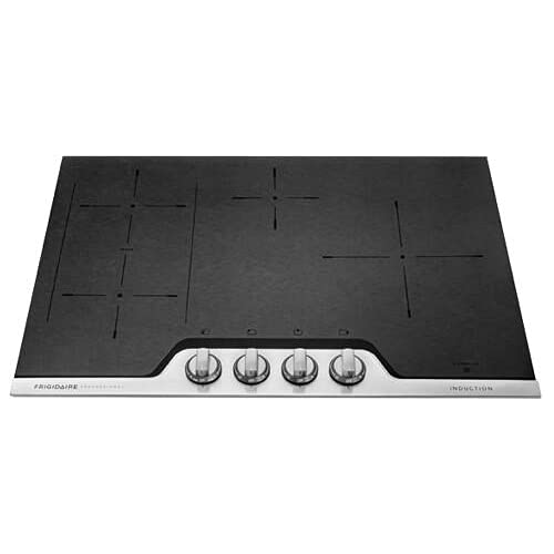 Frigidaire Professional FPIC3077RF 30" ADA Compliant Induction Cooktop with 4 Elements, PowerPlus Induction Technology, SpacePro Bridge Element, and Knob Controls: Stainless Steel