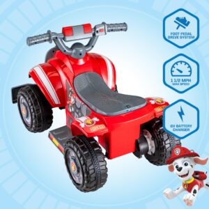 Kid Trax Nickelodeon's Paw Patrol Toddler Quad Electric Ride On Toy, 18-30 Months, 6 Volt, Max Weight 44 lbs, Blue, Large