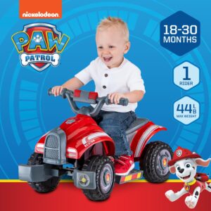 Kid Trax Nickelodeon's Paw Patrol Toddler Quad Electric Ride On Toy, 18-30 Months, 6 Volt, Max Weight 44 lbs, Blue, Large