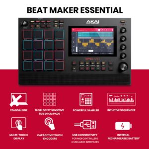 AKAI Professional MPC Live II – Battery Powered Drum Machine, Sampler and Beat Maker With Speakers, Drum Pads, Synth Engines and Touch Display