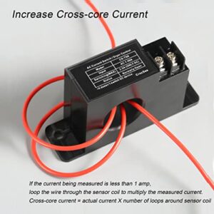 CrocSee Miniature Current Switch, CS-TS0, Normally Open Amp Sensor Monitoring Relay, AC 1-50A Detectable