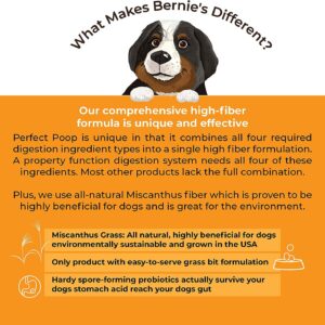 Perfect Poop Digestion & General Health Supplement for Dogs: Fiber, Prebiotics, Probiotics & Enzymes Relieve Digestive Conditions, Optimize Stool, and Improve Health (Cheddar Cheese, 4.2 oz)