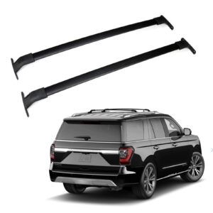 roof rack cross bars for 2018-2024 ford expedition/lincoln navigator, aluminum crossbar luggage rack for rooftop cargo carrier bag kayak canoe bike snowboard skiboard