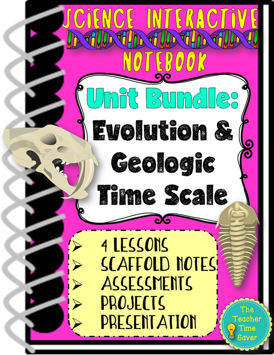 Evolution and Natural Selection Science Notebook Workbook, Biology Life Science Curriculum