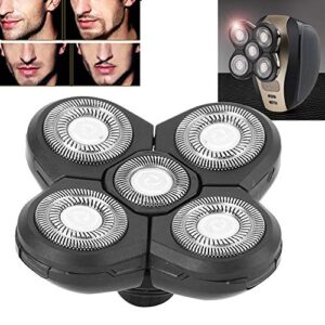 Replacement Heads, Replacement Blades, Shaver Blade Heads, 5 Head Shaver Head Universal Electric Beard Shaver Replacement Heads Rotating Head Replacement Accessory