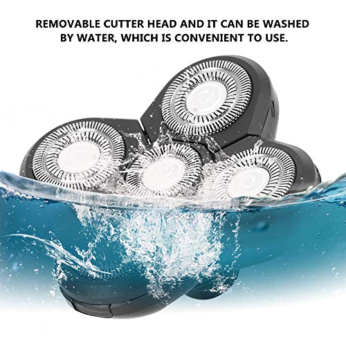 Replacement Heads, Replacement Blades, Shaver Blade Heads, 5 Head Shaver Head Universal Electric Beard Shaver Replacement Heads Rotating Head Replacement Accessory