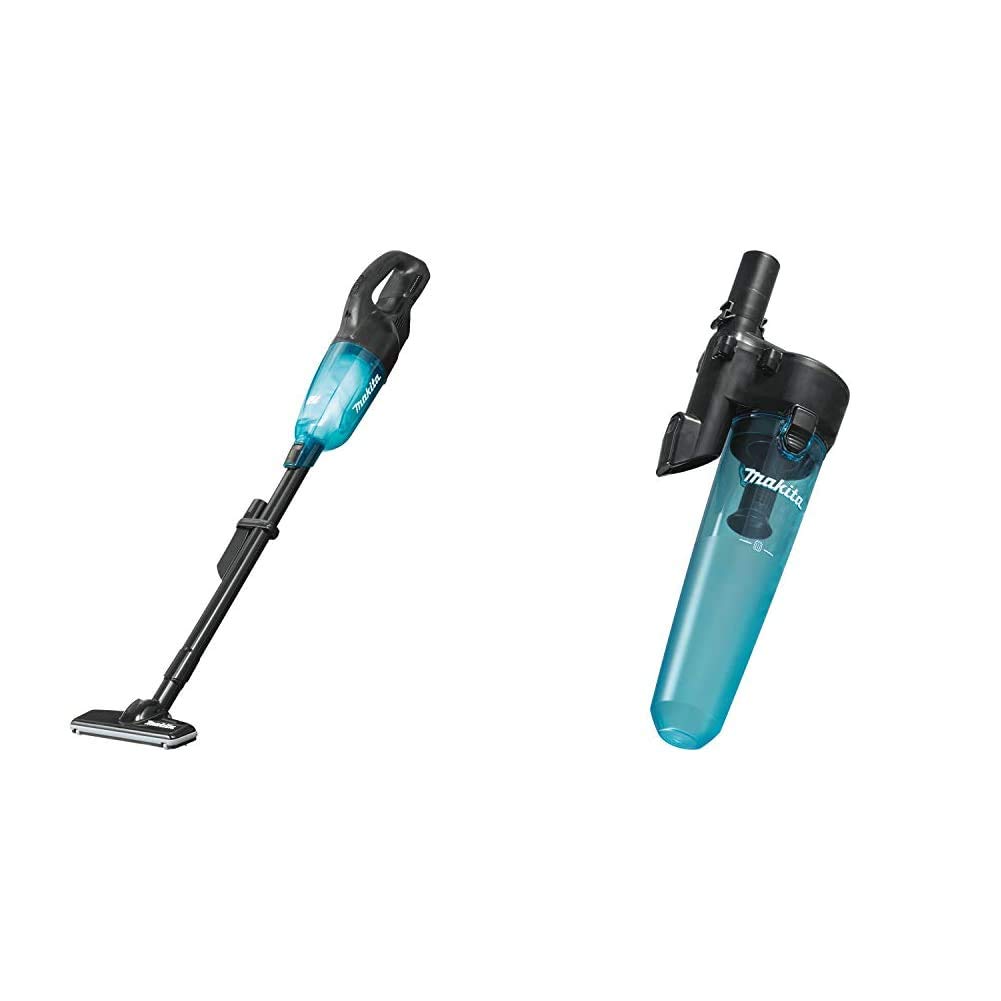 Makita XLC03ZBX4 18V LXT Lithium-Ion Brushless Compact Cordless Vacuum, Trigger w/Lock, Tool Only with 191D72-1 Black Cyclonic Vacuum Attachment w/Lock