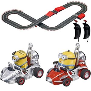 carrera go!!! battery operated 1:43 scale slot car racing set - minions kart racing