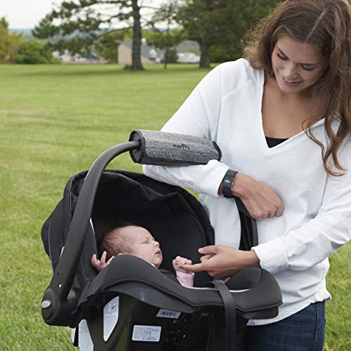 Arm Cushion for Infant Car Seat Handles (Gray Chevron Melange)