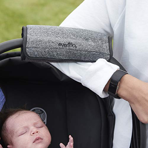 Arm Cushion for Infant Car Seat Handles (Gray Chevron Melange)