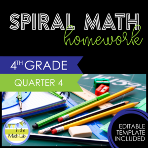 spiral math homework 4th grade - quarter 4