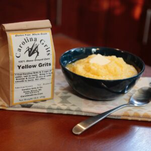 Carolina Grits Company Traditionally Stone Ground Carolina Yellow Grits, non-GMO, Whole Grain and Gluten Free - 2 Packs (2 Pounds Total)