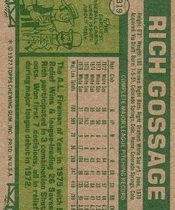 1977 Topps #319 Goose Gossage - NM