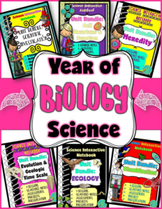 biology workbook—grades 4-10 science, cells genetics evolution ecology classification classroom or homeschool curriculum