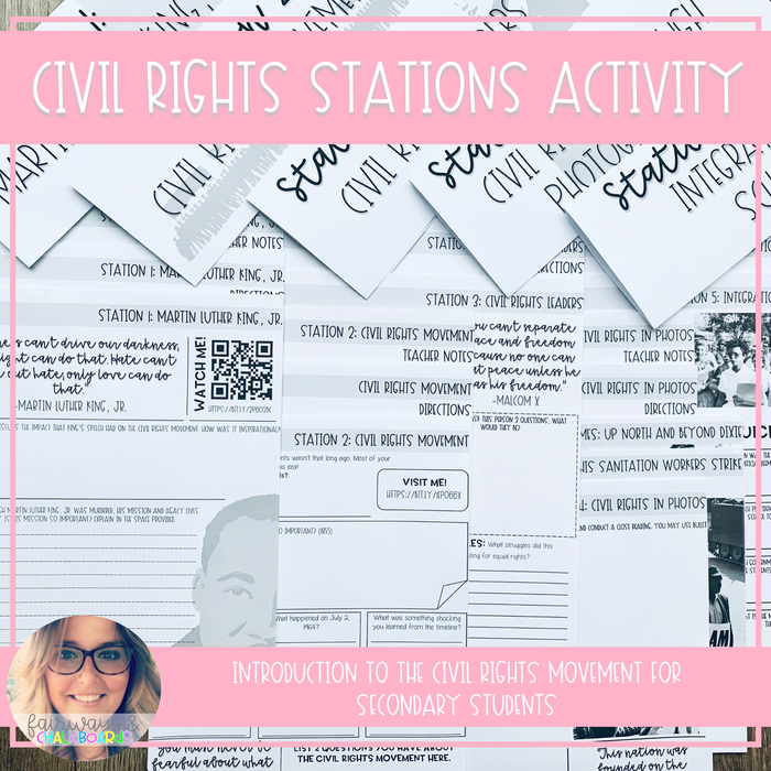 Civil Rights Movement Stations Activity