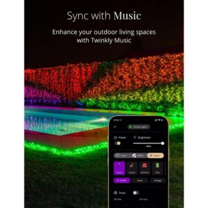 Twinkly App-Controlled 26.2ft Smart String LED Lights with 100 RGB LEDs - WiFi & Bluetooth Connectivity, Sync with Music, Indoor/Outdoor Use (IP44), Compatible with Google Assistant & Amazon Alexa