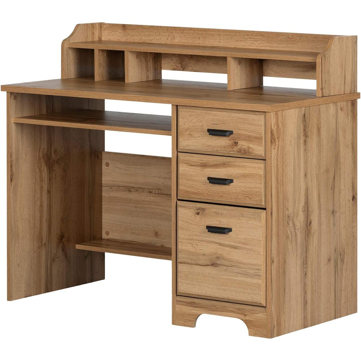 South Shore Furniture Versa Computer Desk with Hutch, Nordik Oak