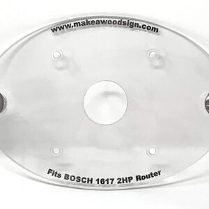 Dave's - Palm Router Acrylic Router Base Plate Compatible with Bosch 1617 2HP Router MADE IN AMERICA