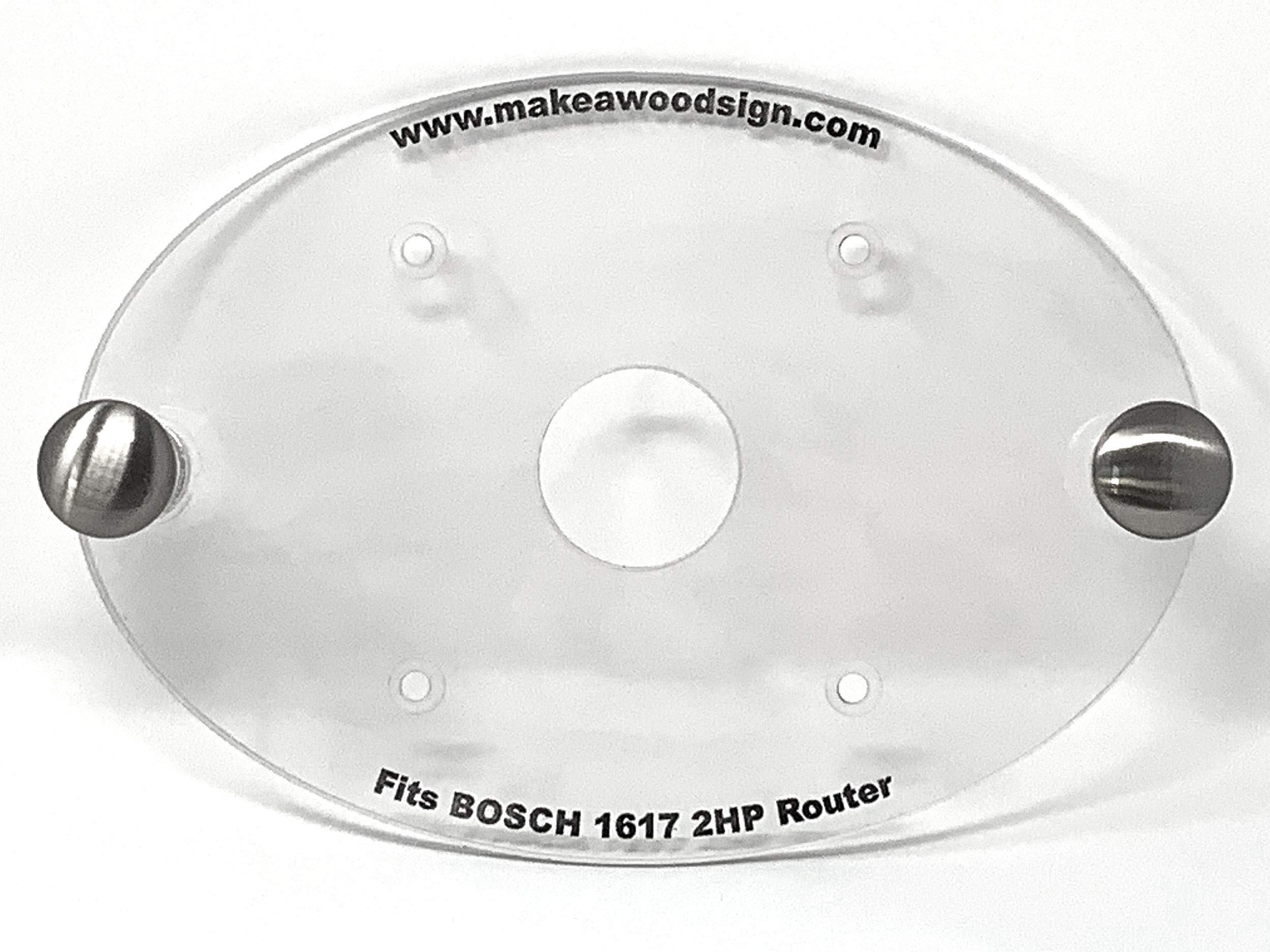 Dave's - Palm Router Acrylic Router Base Plate Compatible with Bosch 1617 2HP Router MADE IN AMERICA