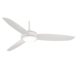 minka-aire f465l-wh concept iv 54" ceiling fan with led lights, white