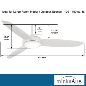 MINKA-AIRE F465L-WH Concept IV 54" Ceiling Fan with LED Lights, White