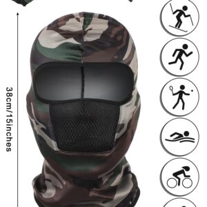 SATINIOR 9 Pieces Balaclava Ski Mask Cover Breathable Sun Dust Protection Full Face Cover for Winter Outdoor Activities (Camouflage, Medium)