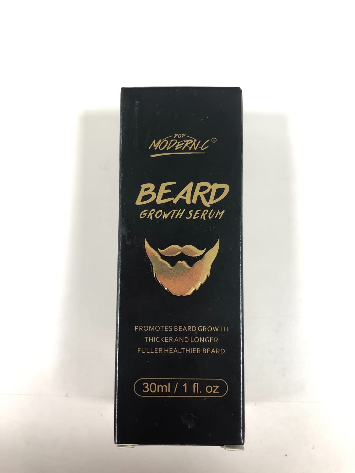 POP MODERN.C Beard Growth Oil With Biotin Caffeine For Men Beard Growth Serum Stimulate Beard Growth Promote Hair Regrowth Facial Hair Treatment Full Longer Masculine Thick Male Beard Gift