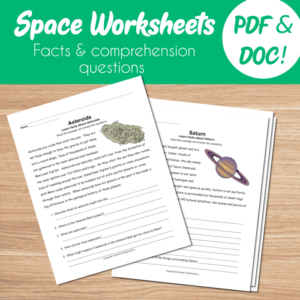 space worksheets