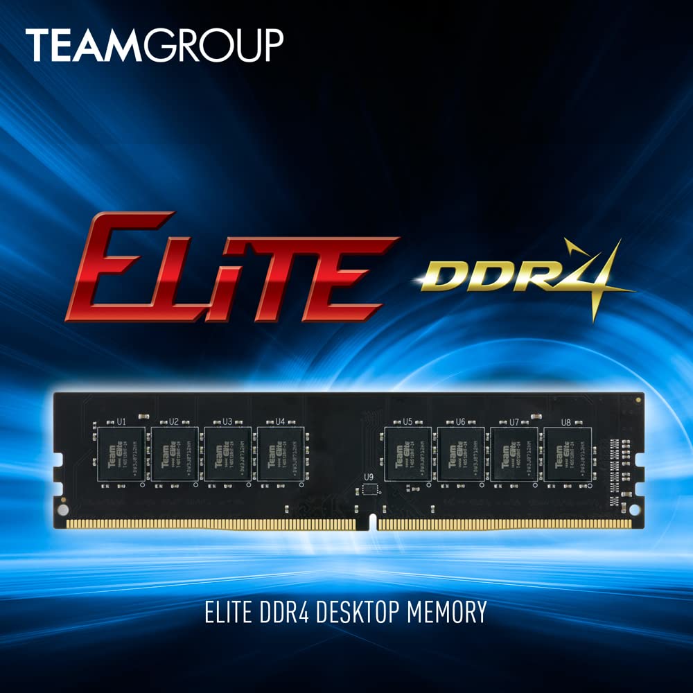 TEAMGROUP Elite DDR4 64GB Kit (2 x 32GB) 3200MHz (PC4-25600) CL22 Unbuffered Non-ECC 1.2V UDIMM 288 Pin PC Computer Desktop Memory Module Ram Upgrade - TED464G3200C22DC01