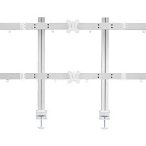 TechOrbits Hex Monitor Stand - Six Screens Heavy Duty Aluminum Monitor Arms - 6 Monitor Premium Mount