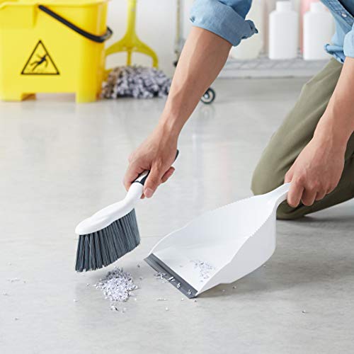 AmazonCommercial - LF2100-2P 9-inch Dustpan & Brush Set, 4 Count, Pack of 2, Gray