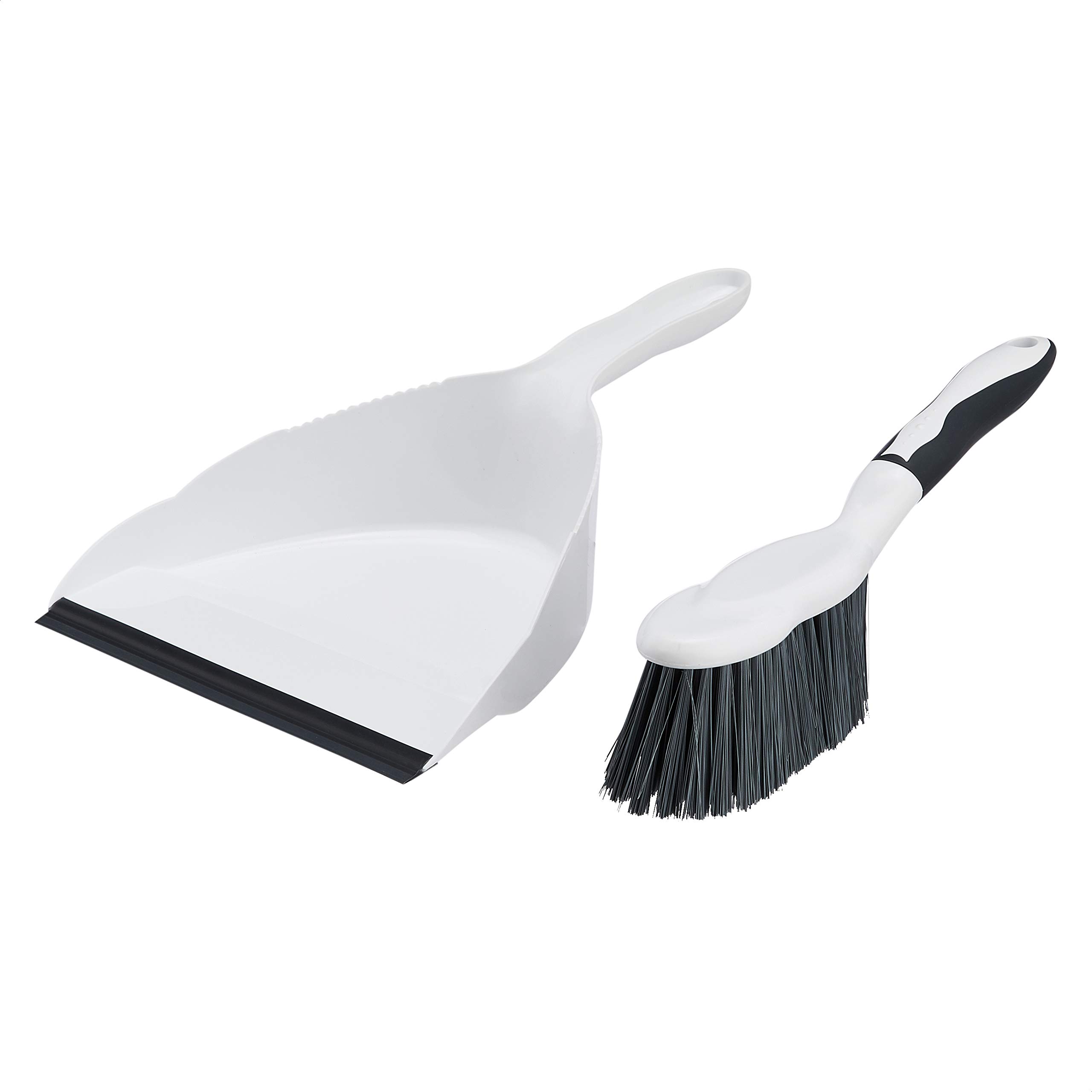 AmazonCommercial - LF2100-2P 9-inch Dustpan & Brush Set, 4 Count, Pack of 2, Gray