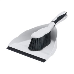 AmazonCommercial - LF2100-2P 9-inch Dustpan & Brush Set, 4 Count, Pack of 2, Gray