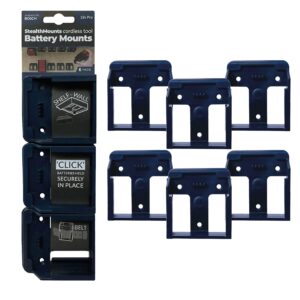 stealthmounts 18v bosch battery holder - 6 pack | bosch battery mount | bosch battery storage | bosch 18v battery holder | bosch battery holder wall mount | bosch 18v battery holder | made in uk