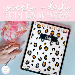 preppy digital teacher notepad | portrait