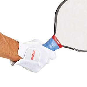 Tourna Tennis Glove-Mens Half, Finger-X-Large-Right, White (TGH-M-XL-R)