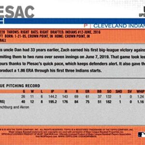 2019 Topps Update Baseball #US19 Zach Plesac Rookie Card