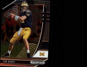 2020 panini prizm (nfl) draft picks #97 tom brady michigan wolverines officially licenced ncaa collegiate and nflpa football panini panini football trading card (scan streaks are not on the card itself)