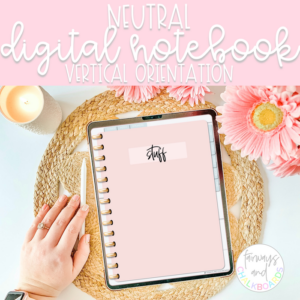 neutral digital notebook | portrait | blank, lined + dotted paper