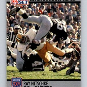 1990 Pro Set NFL Football Super Bowl 160#92 Ray Nitschke Green Bay Packers Official Trading Card of the National Football League