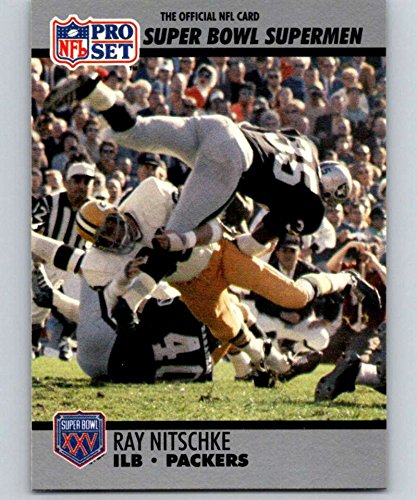 1990 Pro Set NFL Football Super Bowl 160#92 Ray Nitschke Green Bay Packers Official Trading Card of the National Football League