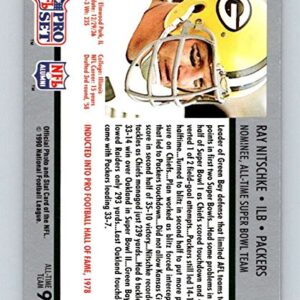 1990 Pro Set NFL Football Super Bowl 160#92 Ray Nitschke Green Bay Packers Official Trading Card of the National Football League