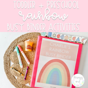 rainbow busy binder | toddler and preschool learning activities