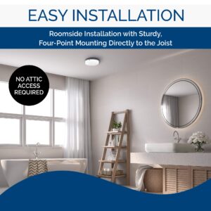 Broan-NuTone AER110LBN ENERGY STAR Certified Bath Fan, Medium, Brushed Nickel