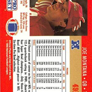 Football NFL 1990 Pro Set #293 Joe Montana #293 NM 49ers