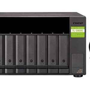 QNAP TL-D800C 8 Bay Desktop JBOD Storage Enclosure with USB 3.2 Gen 2 Type-C Connectivity